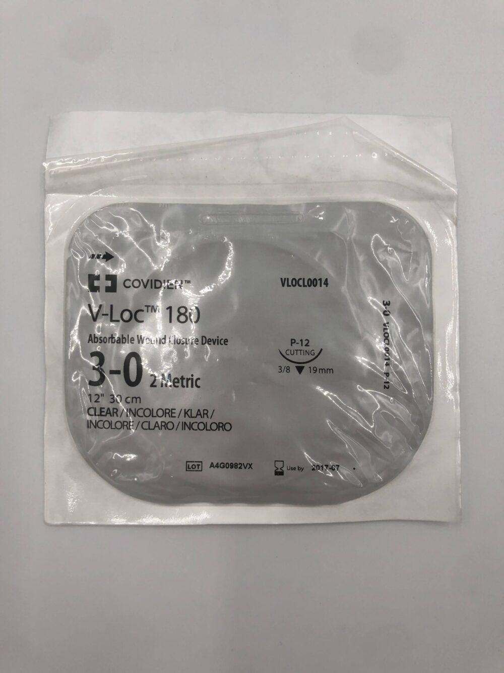 COVIDIEN VL0CL0014 V-Loc 180 Absorbable Wound Closure Device, 3-0 ...