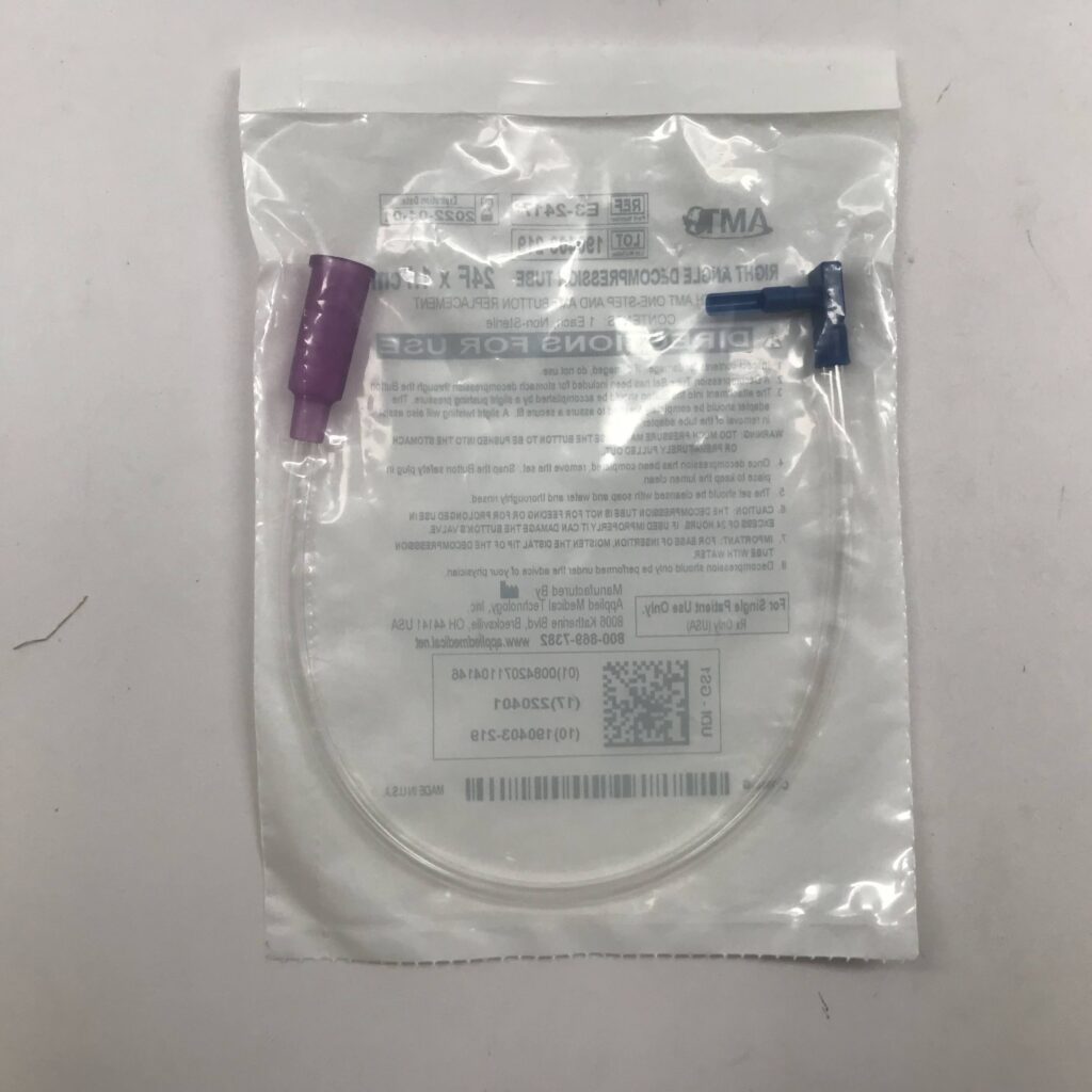 AMT E3-2417 Right Angle Decompression Tube, 24F x 1.7cm - GB TECH USA