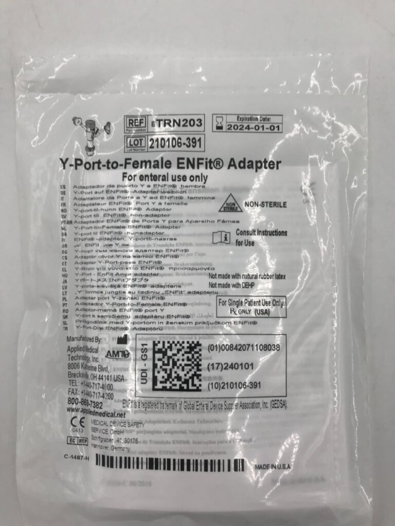 APPLIED MEDICAL TRN203 Y-Port-To-Female ENFit Adapter – GB TECH USA