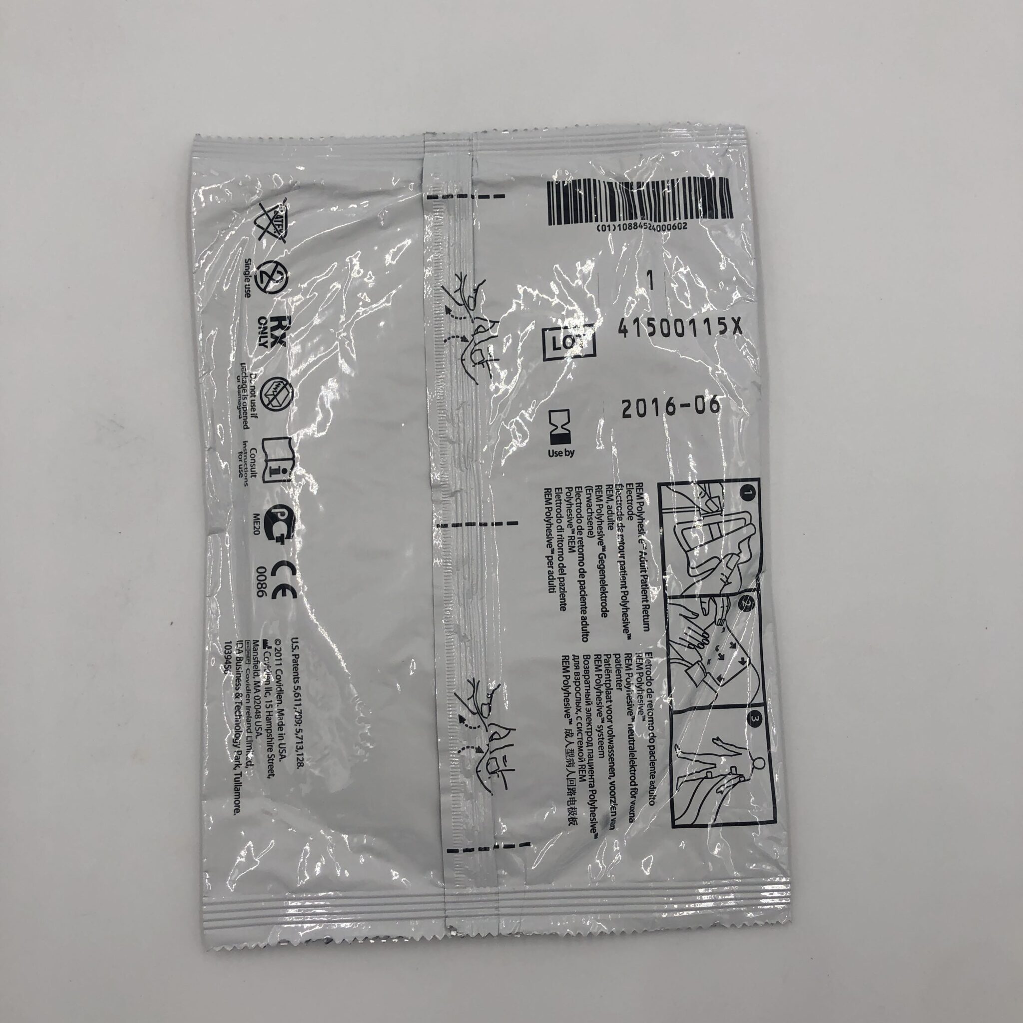 COVIDIEN E7507DB Valleylab REM Polyhesive Adult Patient Return ...