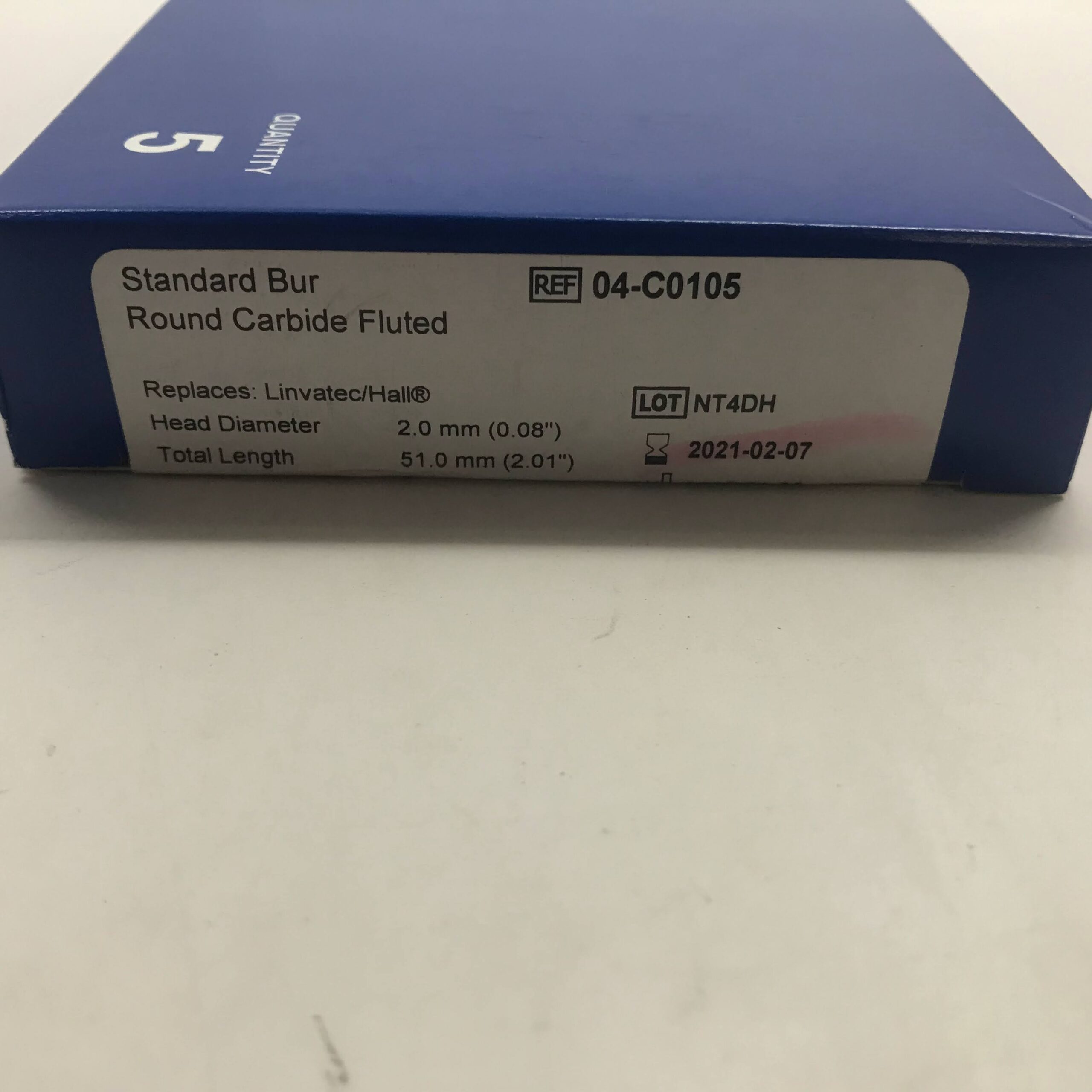BRASSELER 04-C0105 Standard Bur, Round Carbide Fluted, 2.0mm Head ...