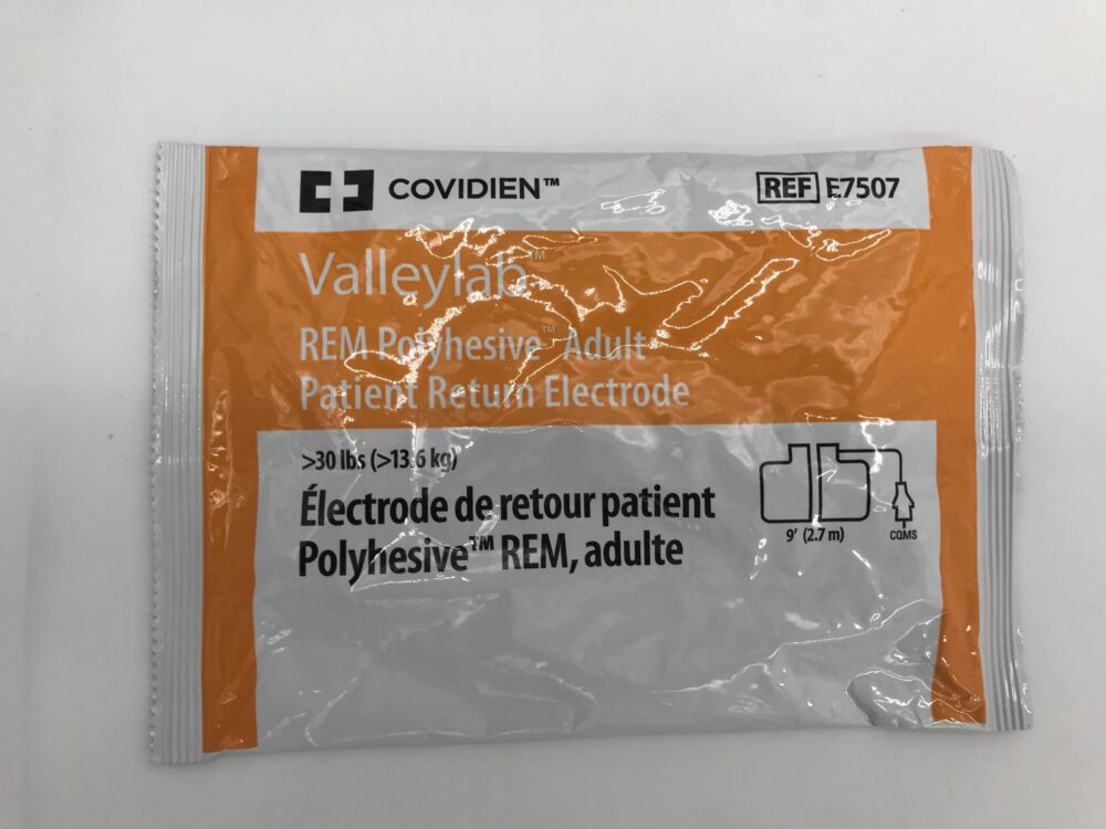 COVIDIEN E7507 Valleylab REM Polyhesive Adult Patient Return Electrode ...