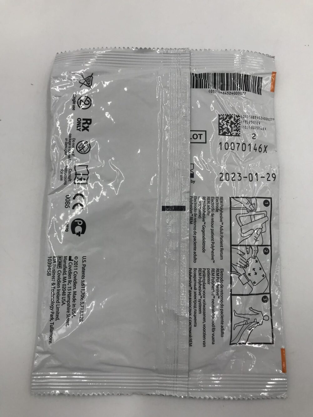 COVIDIEN E7507 Valleylab REM Polyhesive Adult Patient Return Electrode ...