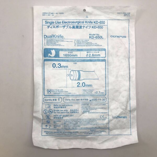 OLYMPUS KD-650L DualKnife Single Use Electrosurgical Knife, 1650mm ...