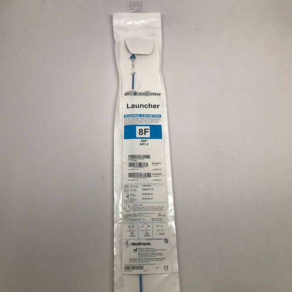 MEDTRONIC LA8AR10 Launcher Guiding Catheter, 8F, .090″, AR1.0, 100cm (X ...