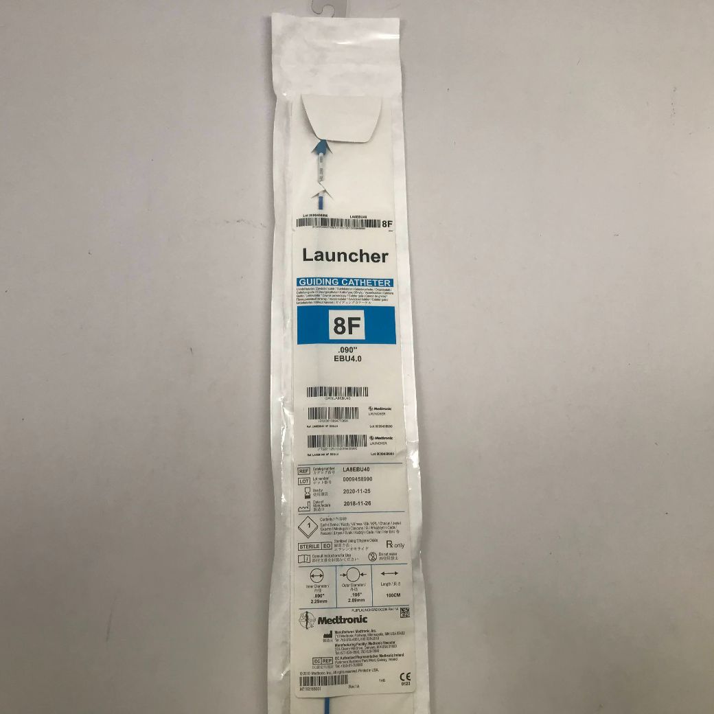 MEDTRONIC LA8EBU40 Launcher Guiding Catheter, 8F, .090", EBU4.0, 100cm ...
