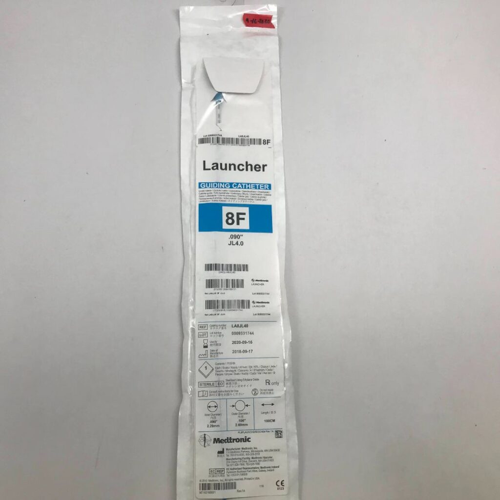 MEDTRONIC LA8JL40SH Launcher Guiding Catheter, 8F, .090″, JL4.0 SH ...