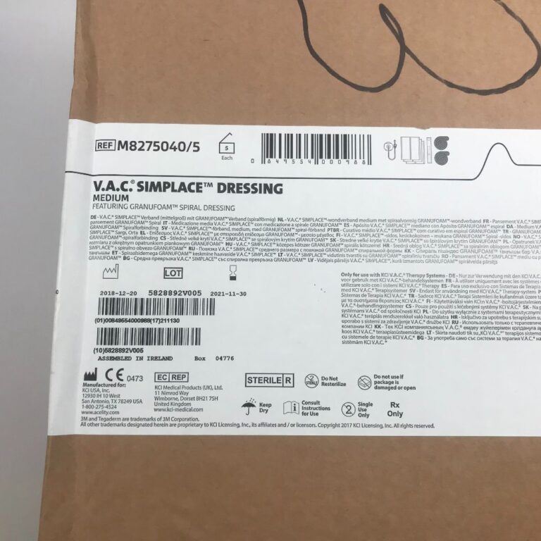 KCI M8275040/5 V.A.C. Simplace Dressing, Medium (5/Box) (X) - GB TECH USA