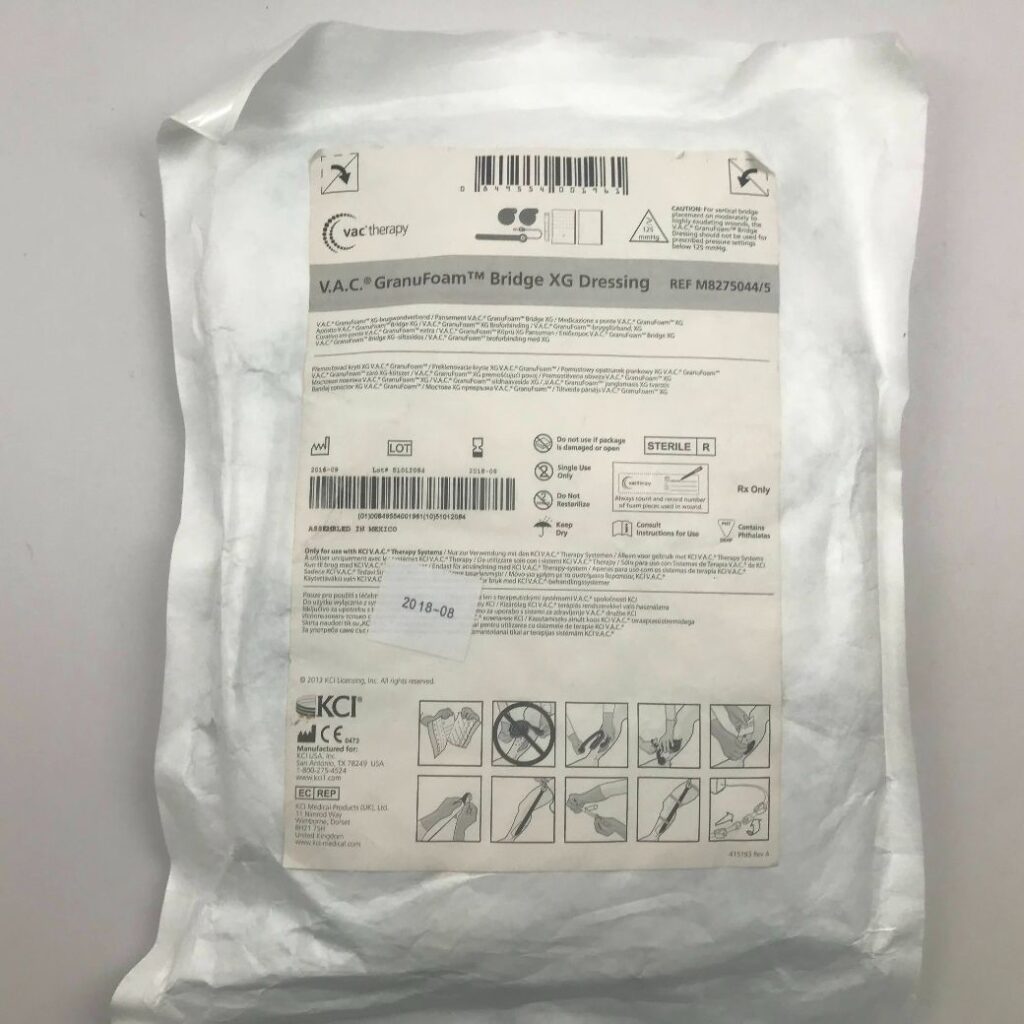 KCI M8275044/5 V.A.C. GranuFoam Bridge XG Dressing (X) - GB TECH USA