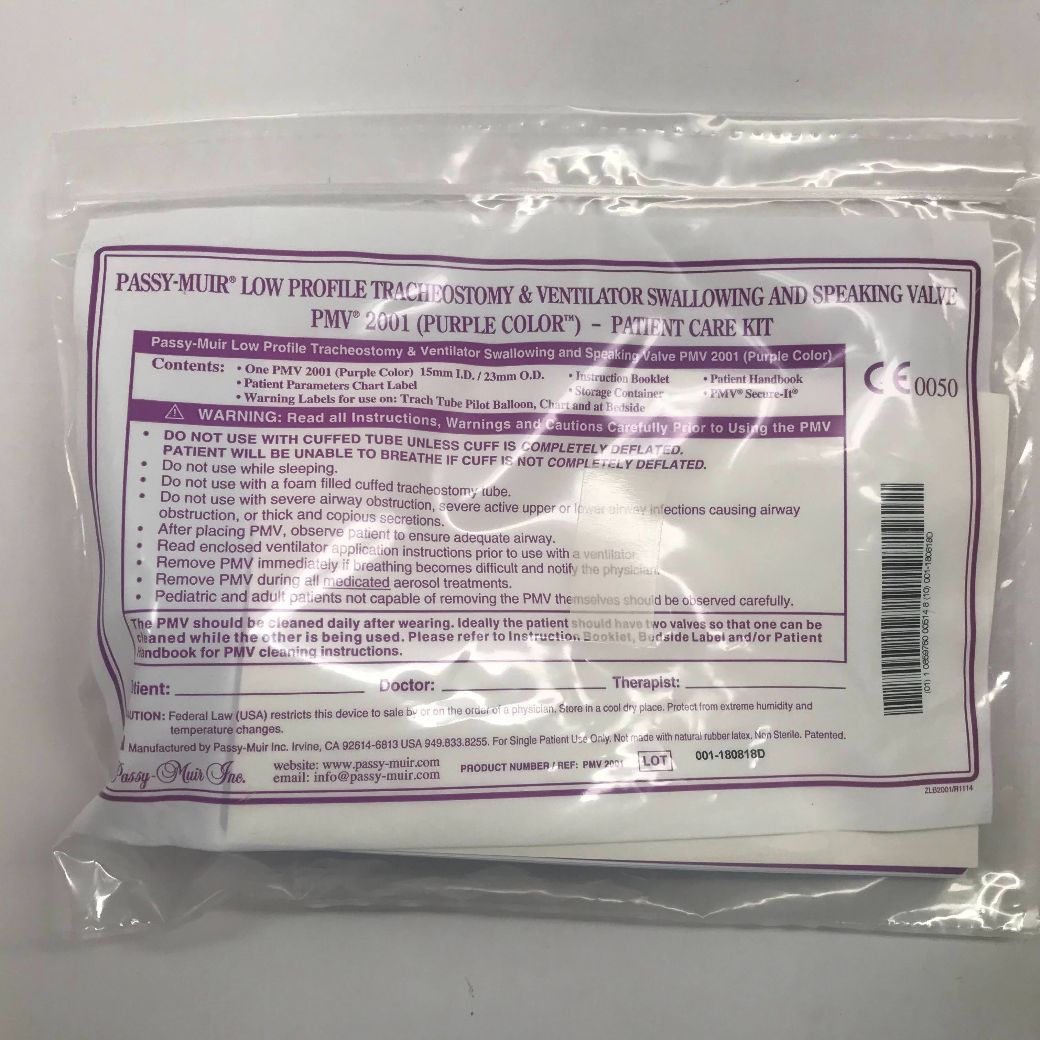 PASSY-MUIR PMV 2001 Low Profile Tracheostomy And Ventilator Swallowing ...