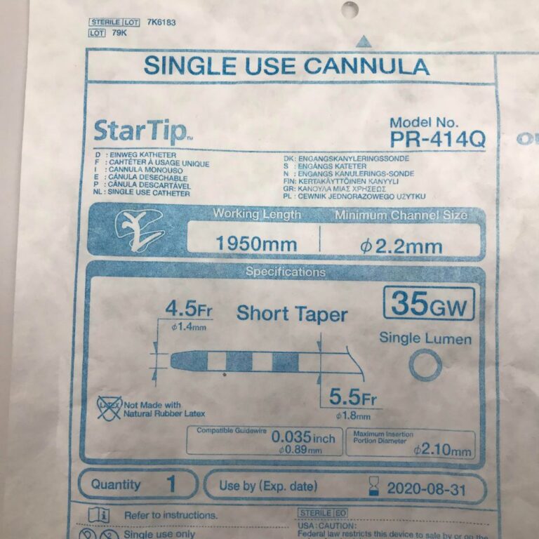 OLYMPUS PR-414Q StarTip Single Use Cannula,1950mm Working Length, 2.2mm ...