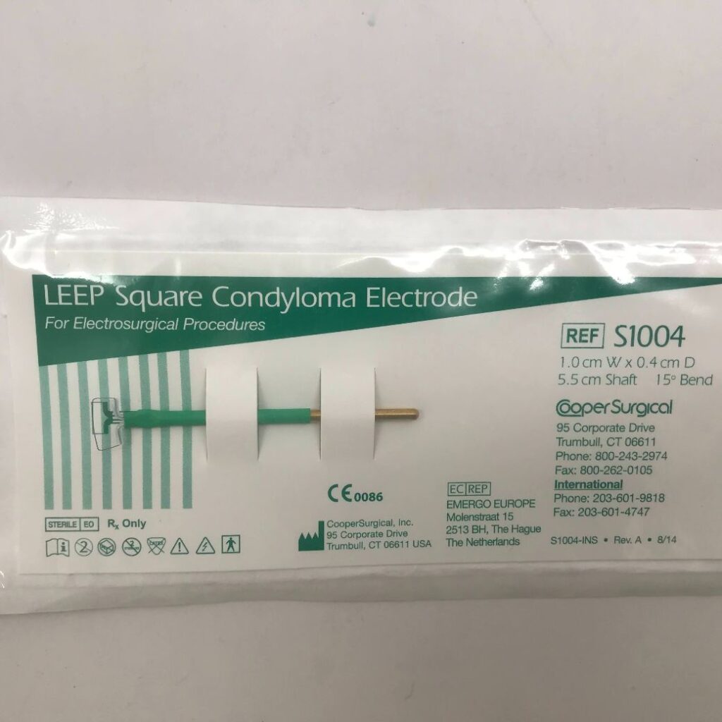 COOPERSURGICAL S1004 LEEP Square Condyloma Electrode, 1.0cm W x 0.4cm D ...