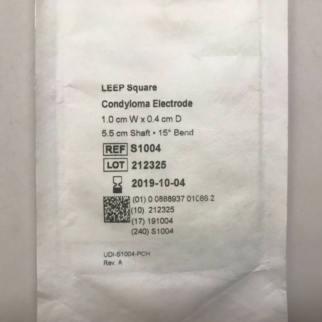 COOPERSURGICAL S1004 LEEP Square Condyloma Electrode, 1.0cm W x 0.4cm D ...