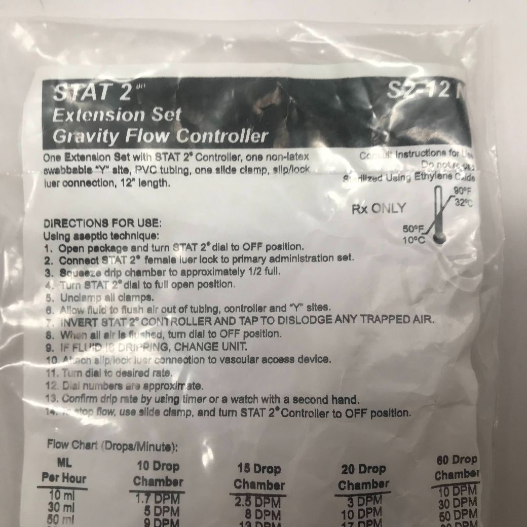 CONMED S2-12N Stat 2 Extension Set, Gravity Flow Controller (X) - GB ...