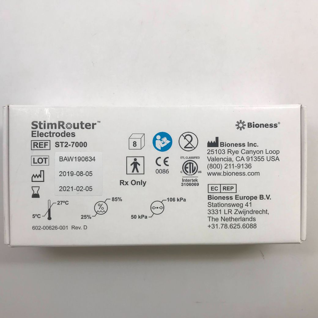 BIONESS ST2-7000 StimRouter Electrodes (Box Of 8) (X) - GB TECH USA