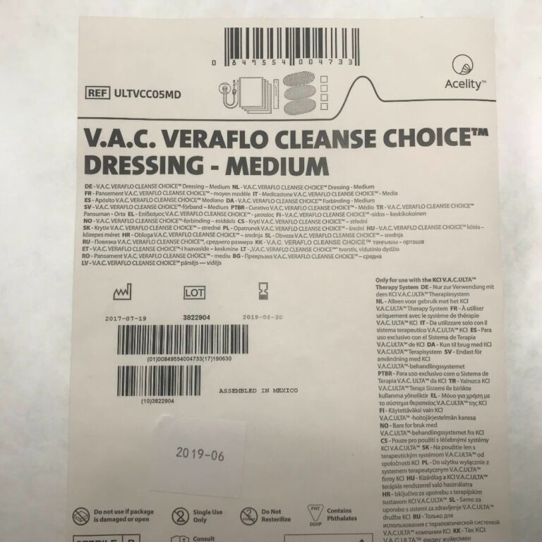 KCI ULTVCC05MD V.A.C. Veraflo Cleanse Choice Dressing - Medium (X) - GB ...
