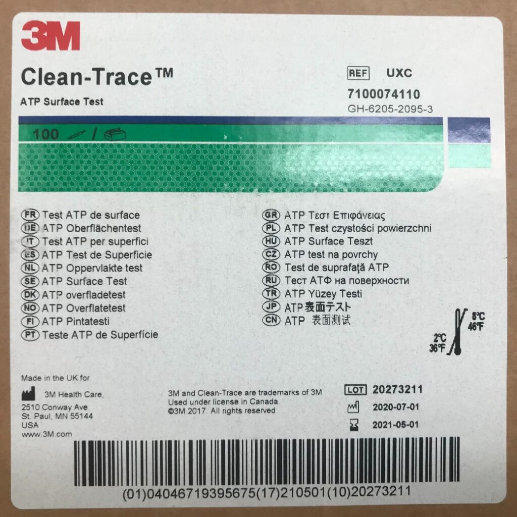3M UXC Clean-Trace ATP Surface Test (100/Box) (X) - GB TECH USA