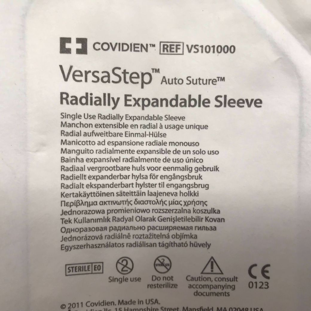 COVIDIEN VS101000 VersaStep Auto Suture Radially Expandable Sleeve (X ...