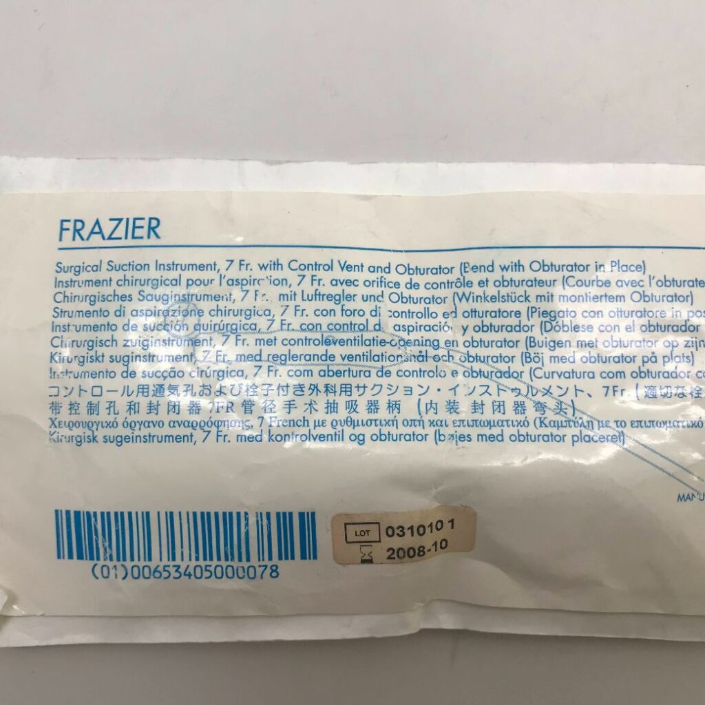 CONMED 0031070 Frazier Surgical Suction Instrument, 7Fr With Control ...