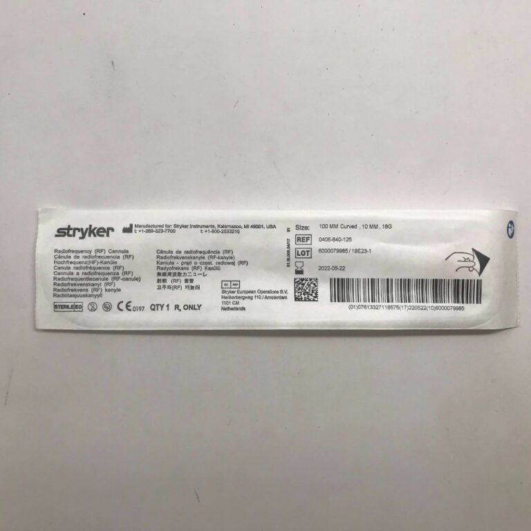 STRYKER 0406-840-125 Radiofrequency (RF) Cannula, 100mm Curved, 10mm ...