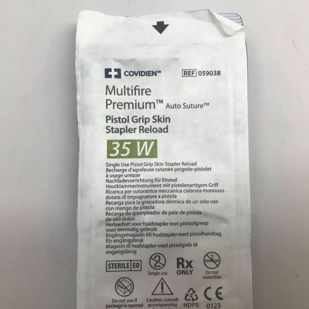 COVIDIEN 059038 Multifire Premium Auto Suture Pistol Grip Skin Stapler ...