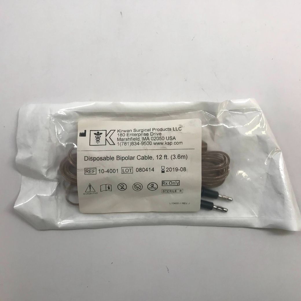 KIRWAN SURGICAL 10-4001 Disposable Bipolar Cable, 12Ft (X) - GB TECH USA