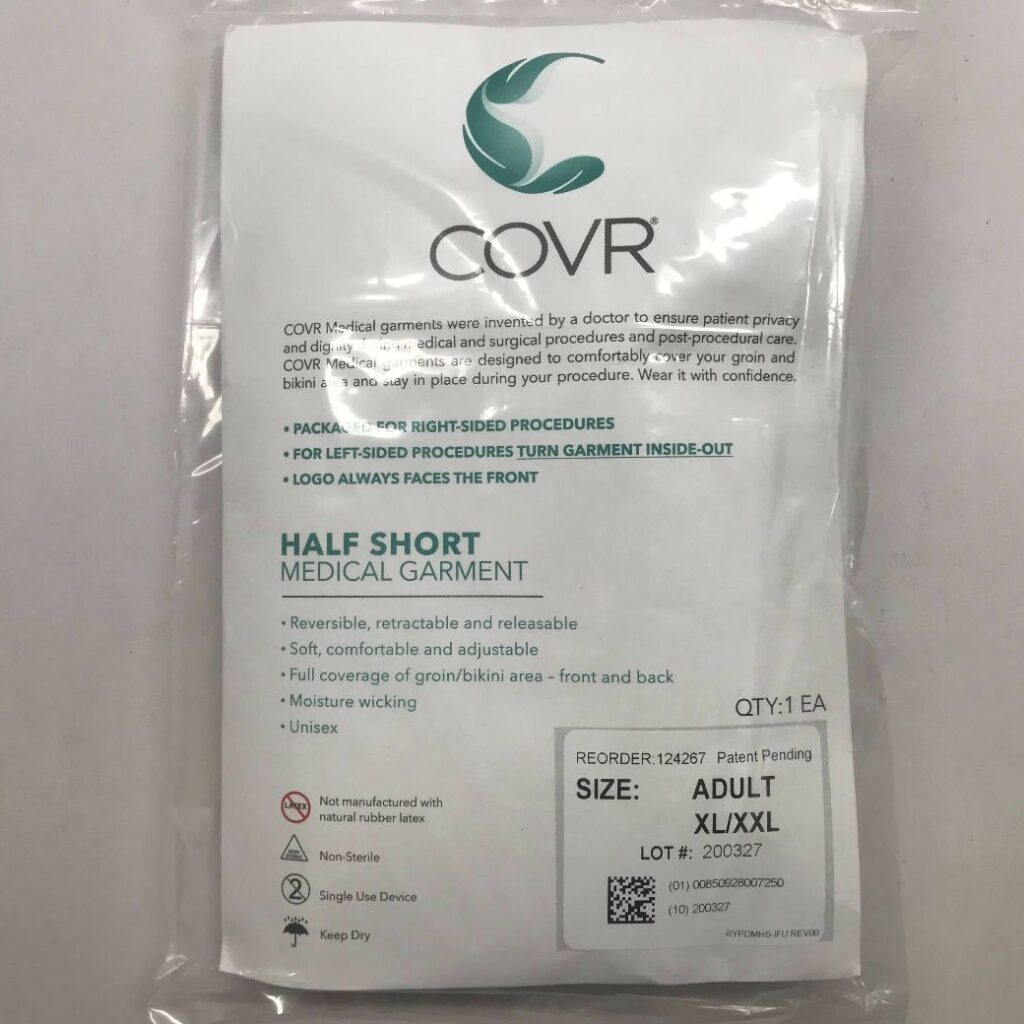 COVR 124267 Half Short Medical Garment, Adult XL/XXL - GB TECH USA