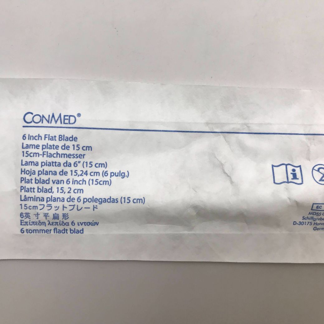 CONMED 138107 6in Flat Blade – GB TECH USA