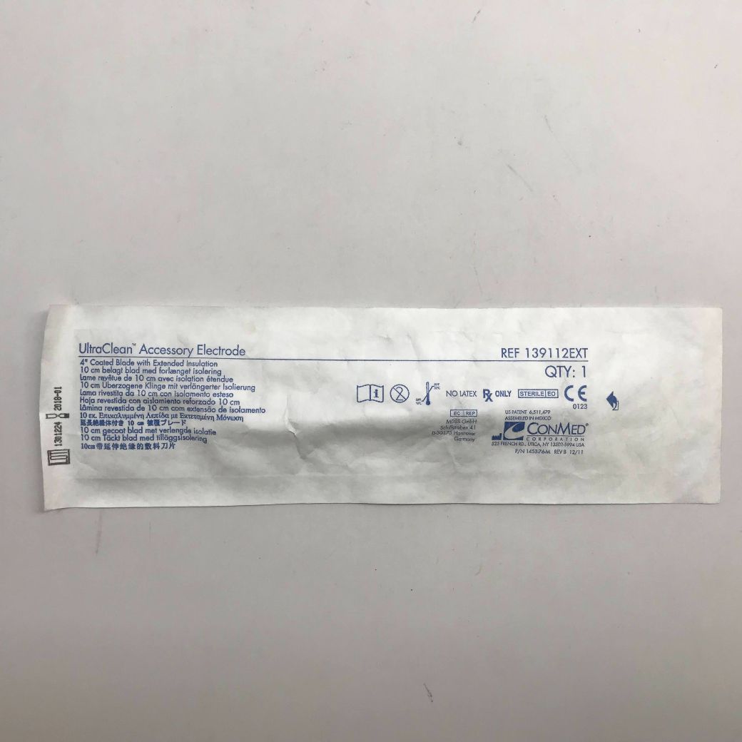 CONMED 139112EXT UltraClean Accessory Electrode, 4" Coated Blade With ...