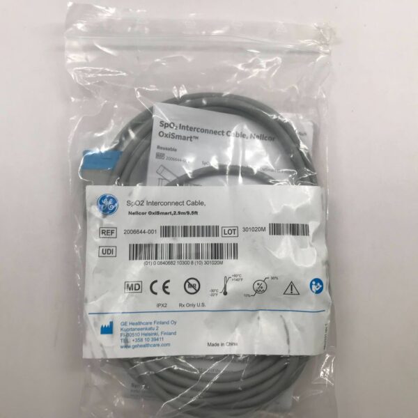 GE HEALTHCARE SPO2 Interconnect Cable, Nellcor OxiSmart, 2.9m/9.5Ft ...