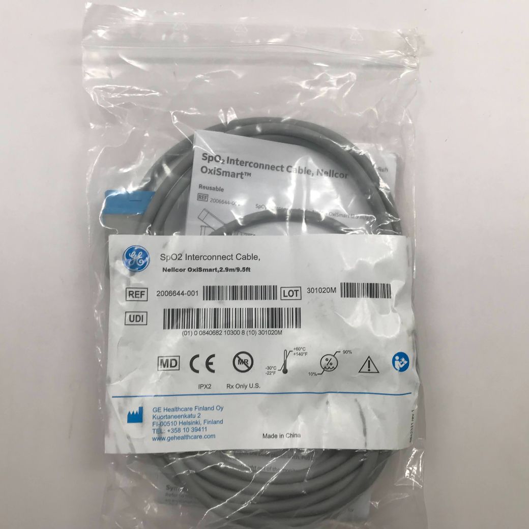 GE HEALTHCARE SPO2 Interconnect Cable, Nellcor OxiSmart, 2.9m/9.5Ft ...