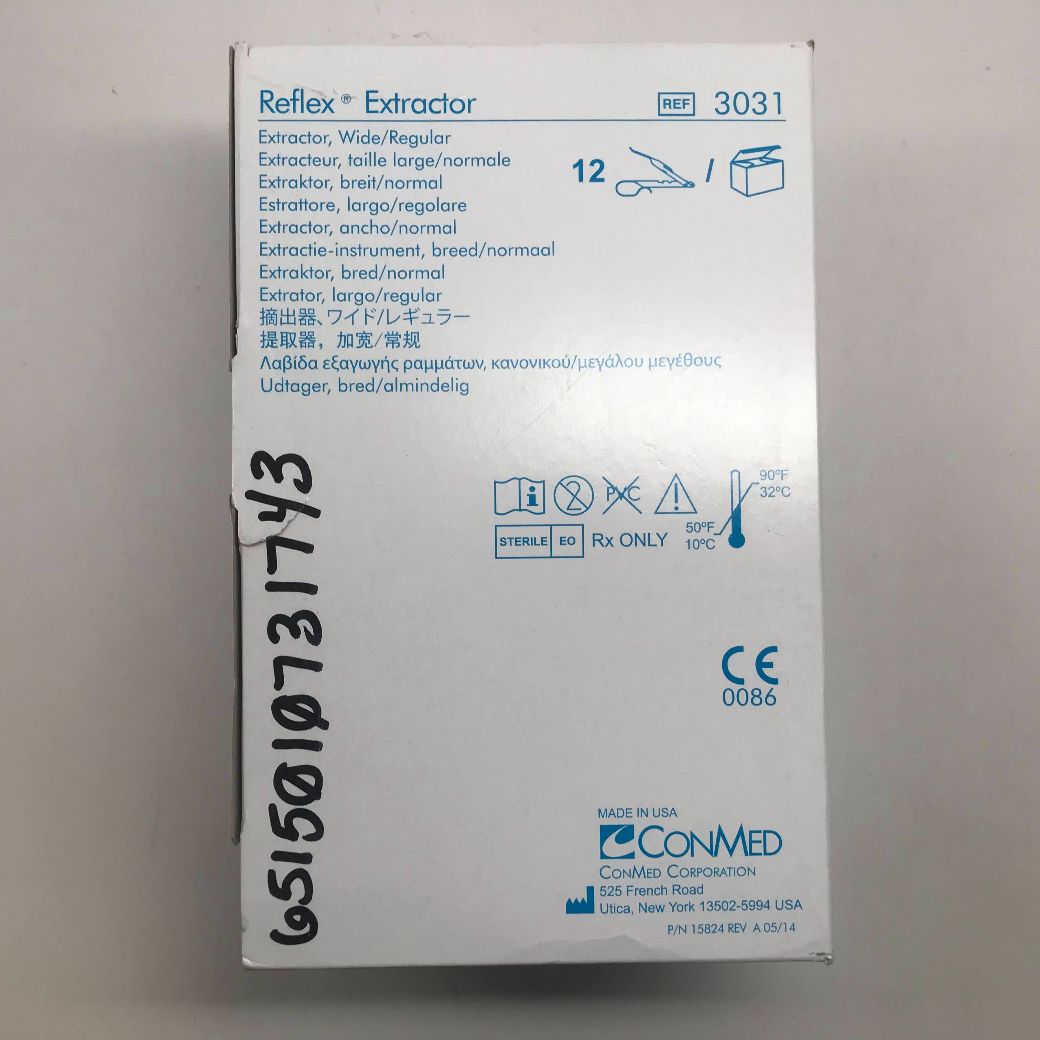 CONMED 3031 Reflex Extractor, Wide/Regular (12/Box) - GB TECH USA