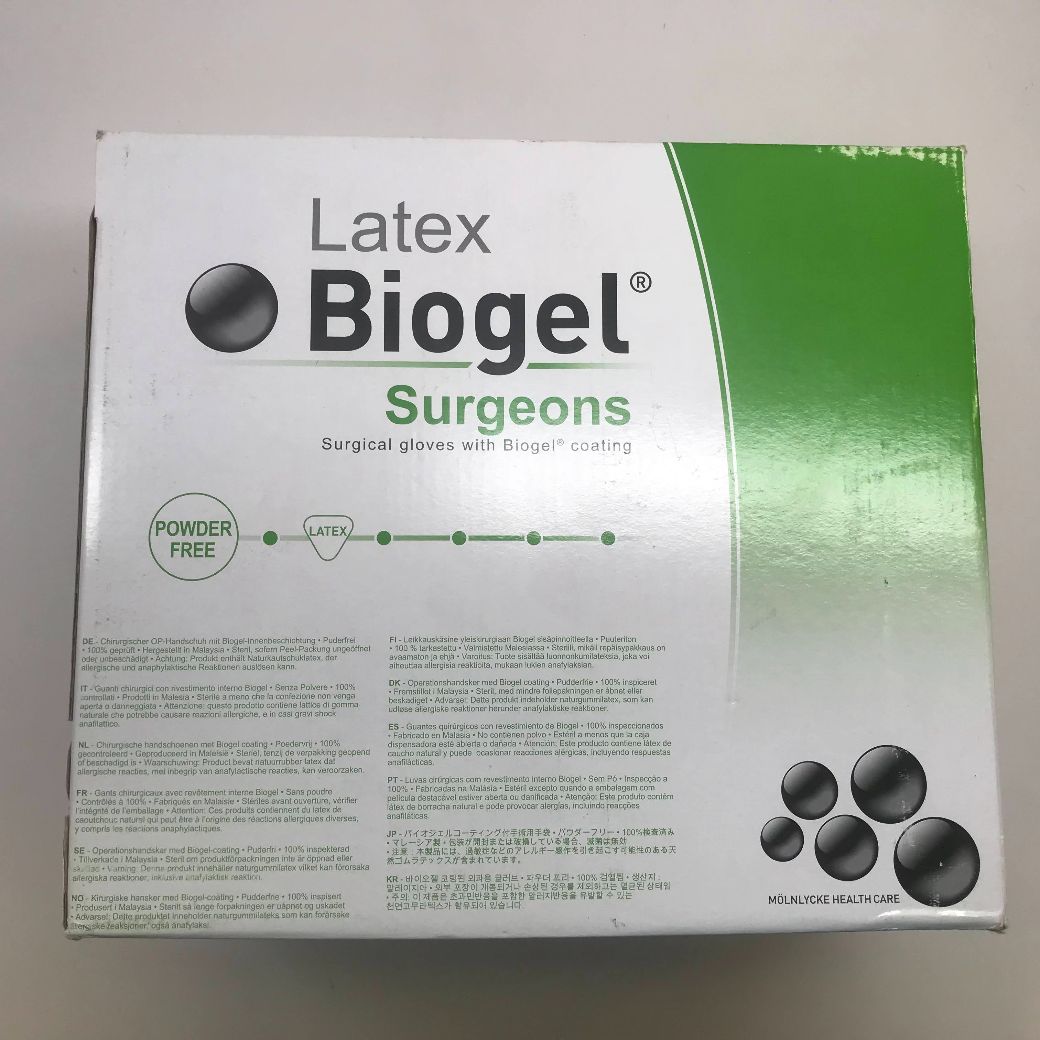 MOLNLYCKE 30465-01 Latex Biogel Surgeons Surgical Gloves With Biogel ...