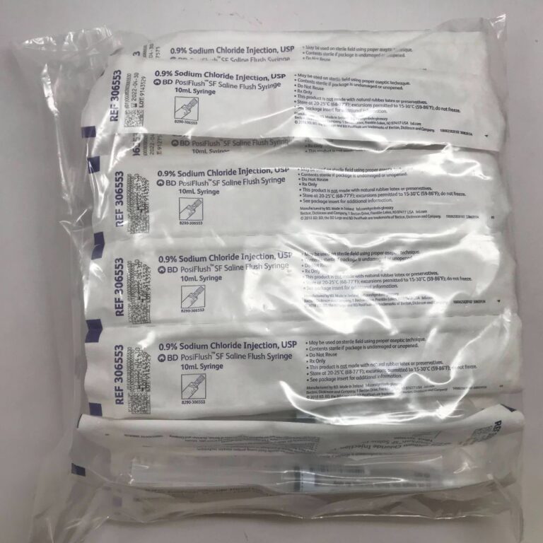 BD 306553 0.9% Sodium Chloride Injection, USP, PosiFlush SF Saline ...