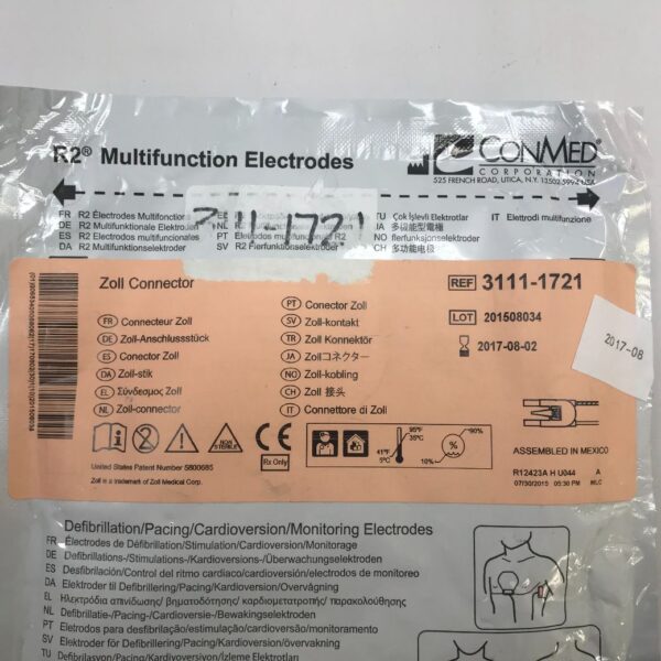 CONMED 3111-1721 R2 Zoll Connector, Multifunction Electrodes ...