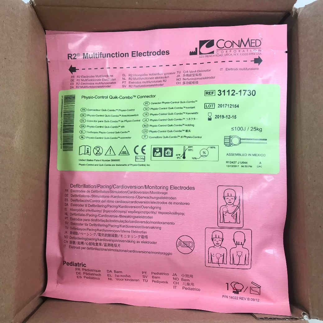 CONMED 3112-1730 Pediatric R2 Multifunction Electrodes: Physio-Control ...