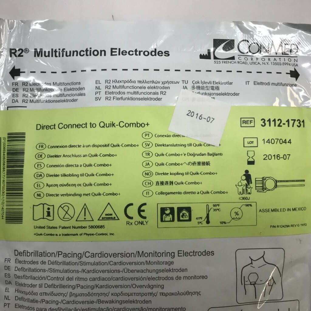 CONMED 3112-1731 R2 Multifunction Electrodes. Direct Connect to Quick ...