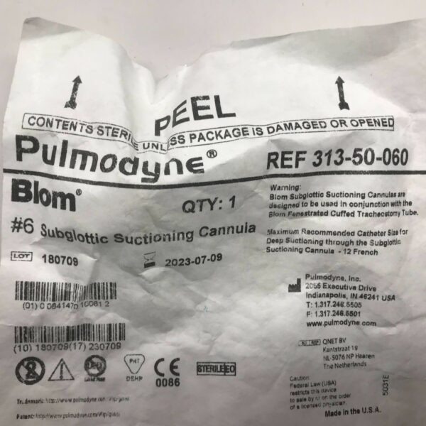 PULMODYNE 313-50-060 Blom Subglottic Suctioning Cannula - GB TECH USA