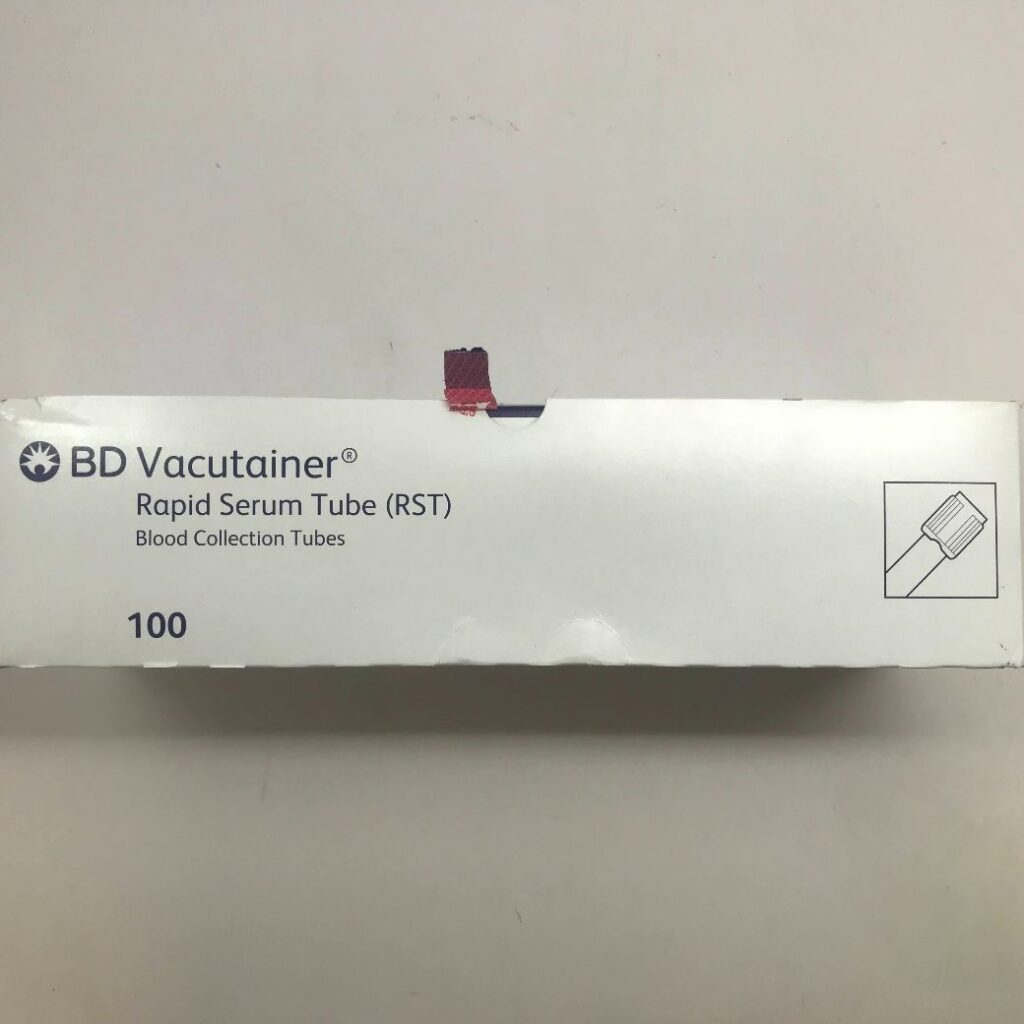 BD 368774 Vacutainer Rapid Serum Tube (RST) Blood Collection Tubes ...