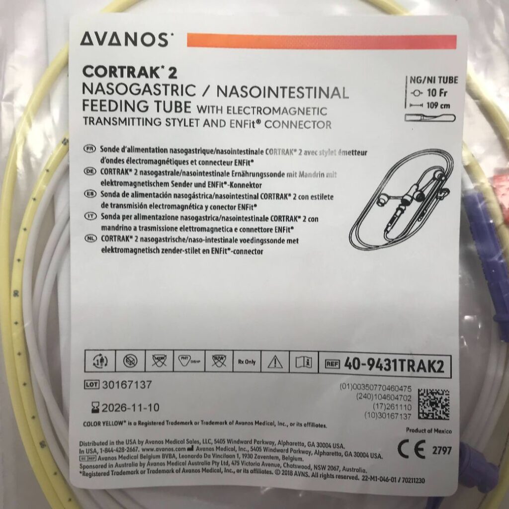 AVANOS 40-9431TRAK2 CORTRAK 2 Nasogastric/Nasointestinal Feeding Tube ...