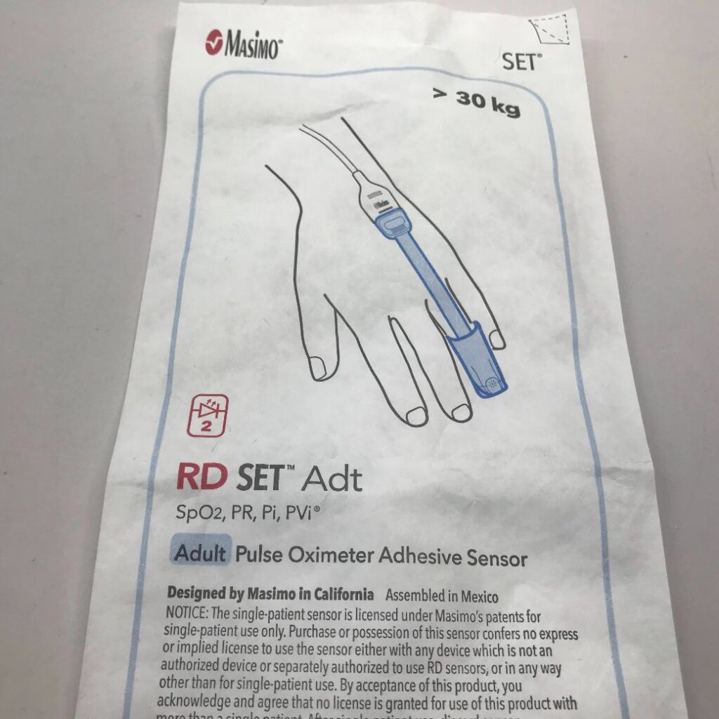 MASIMO 4000 RD Set Adt SPO2, PR, PI, PVi Adult Pulse Oximeter Adhesive ...