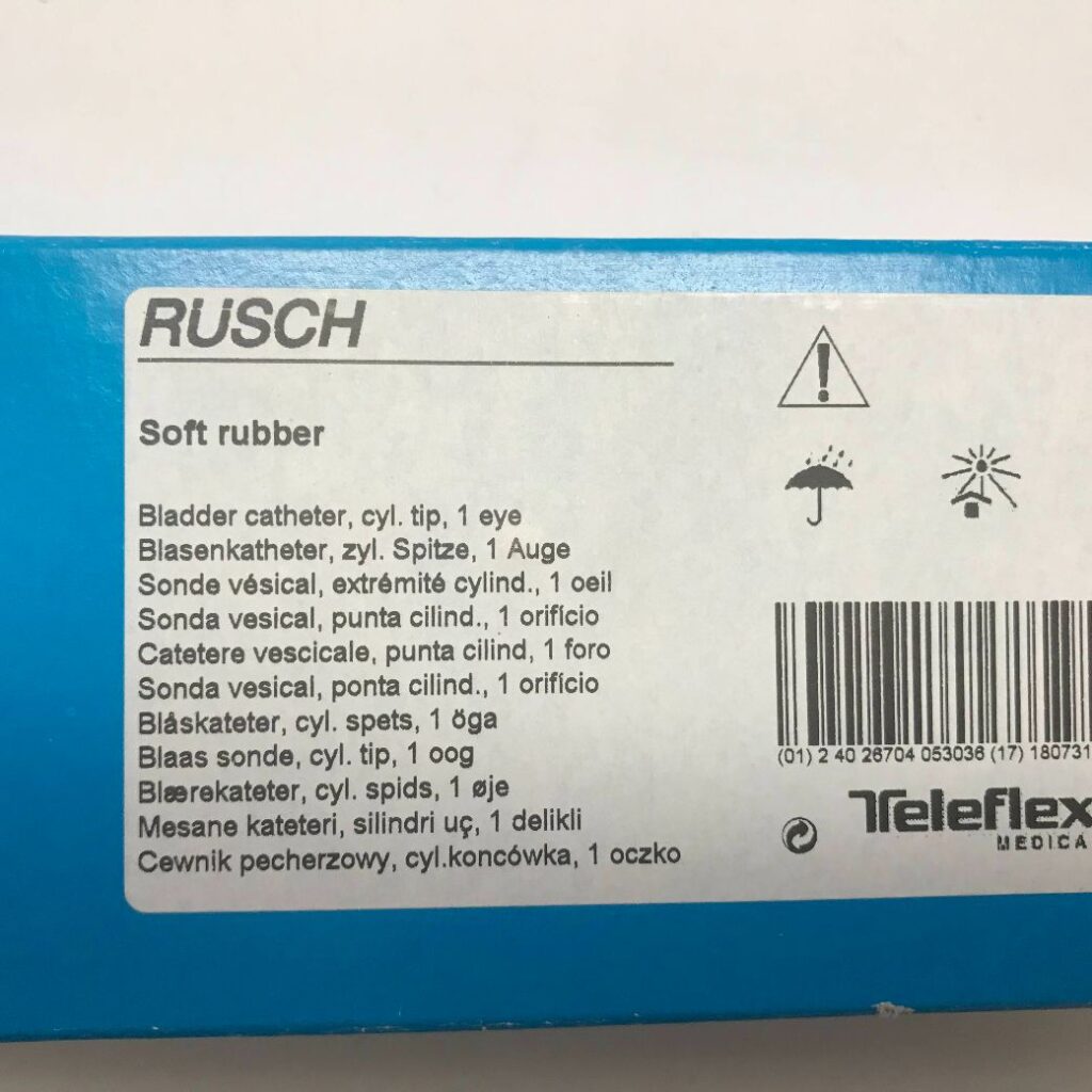 TELEFLEX 402140 Rusch Soft Rubber, Bladder Catheter, Cyl, Tip, 1 Eye, 8 ...