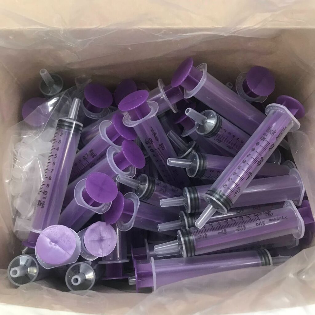 Covidien 410S Kangaroo Purple Enteral Feeding Syringes Tip Cal 10ml ...