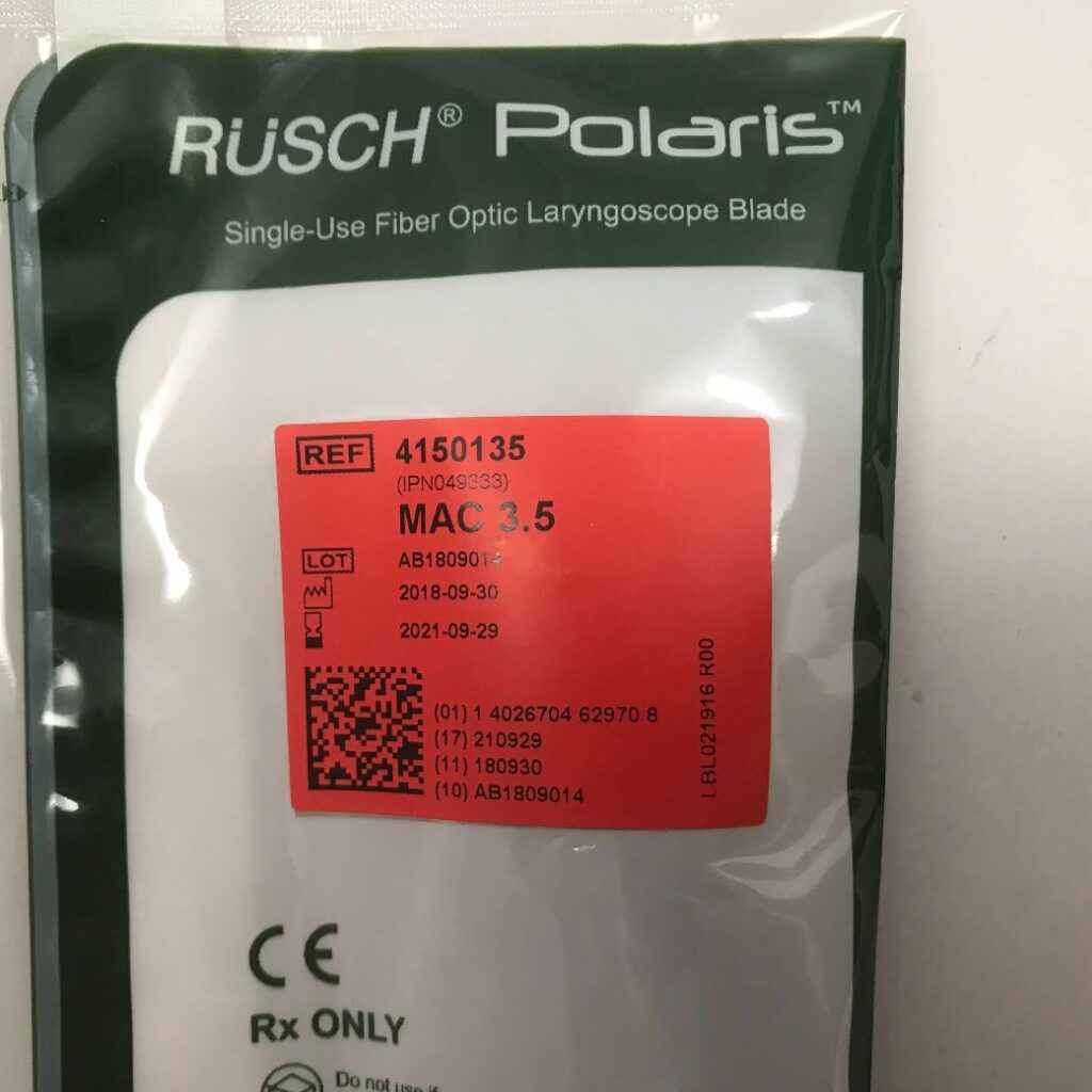 TELEFLEX 4150135 Rusch Polaris Single-Use Fiber Optic Laryngoscope ...