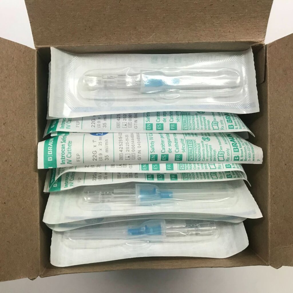BRAUN 4252519-020 Introcan Safety IV Catheter, 22G (50/Box) (X) - GB TECH USA