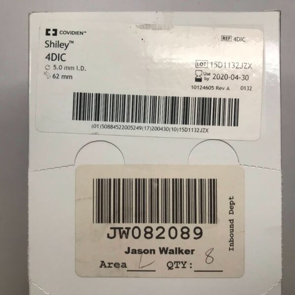 COVIDIEN 4DIC Shiley Inner Cannula, Disposable, 5.0mm I.D., 62mm (10 ...