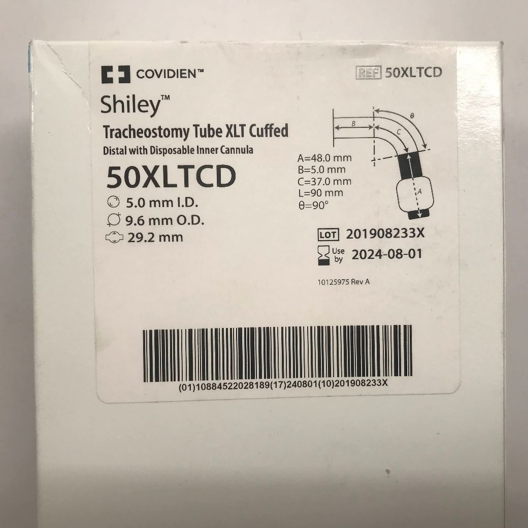 COVIDIEN 50XLTCD Shiley Tracheostomy Tube XLT Cuffed, Distal With ...