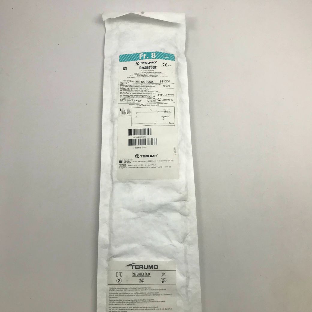 TERUMO 54-89001 Destination Peripheral Guiding Sheath, 8Fr, 90cm, .038 ...