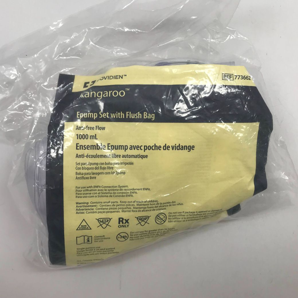 COVIDIEN 773662 Kangaroo Epump Set With Flush Bag, Anti-Free Flow ...