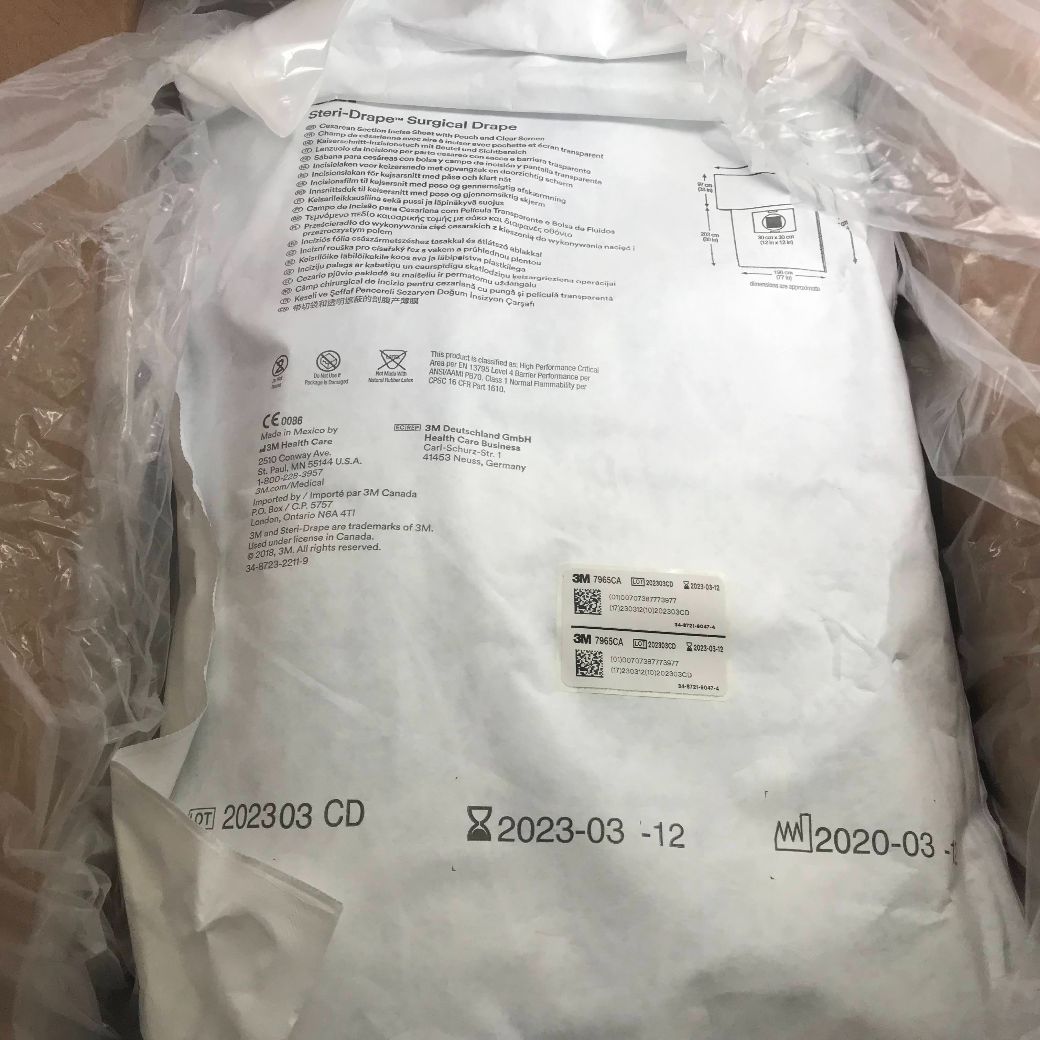 3M 7965CA Steri-Drape Surgical Drape, Cesarean Section Incise Sheet w ...